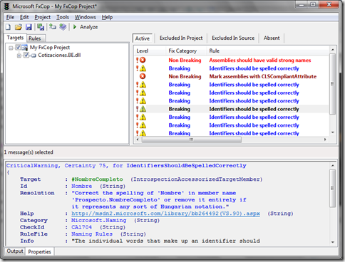 JersSoft on the block!: Análisis Estático de Código .net: FxCop ...
